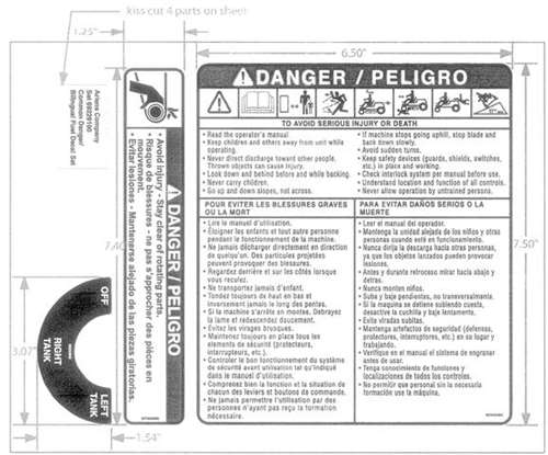 SET-DECAL, COMMON DANGER/FUEL - 69229100 – Equipements ESF