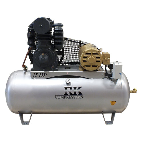 RK COMPRESSOR 15HP 120 GALLONS HORIZONTAL 575 VOLT 3 PHASES ...